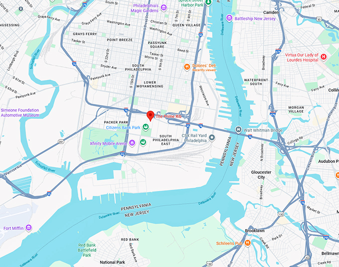 16. the prime rib philly map