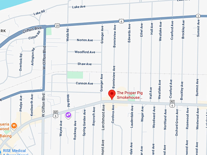 16. the proper pig smokehouse lakewood, oh map
