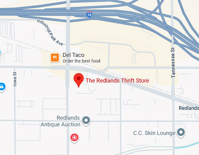 16. the redlands thrift store map