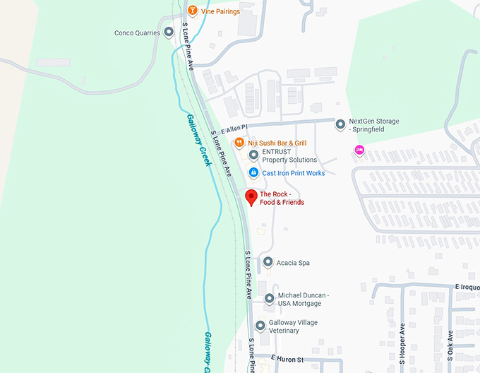 16. the rock food & friends map