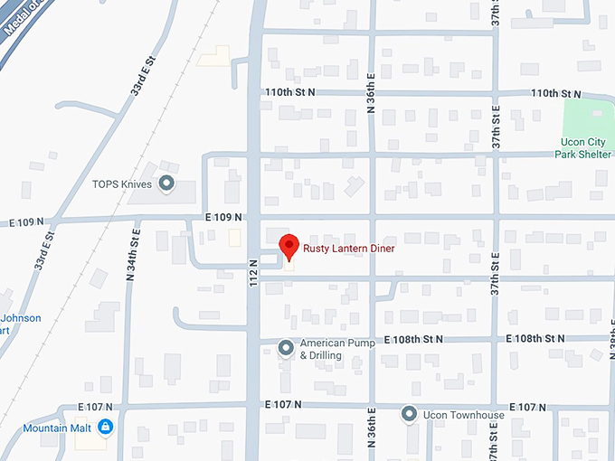 16. the rusty lantern diner map