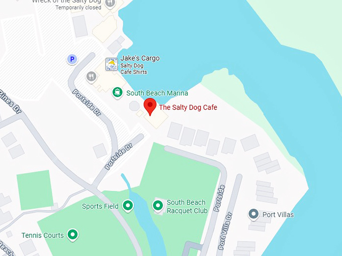 16. the salty dog cafe map