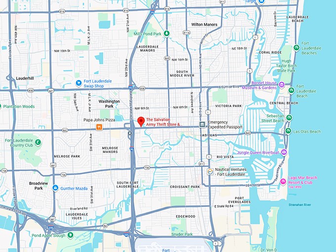 16. the salvation army family store map