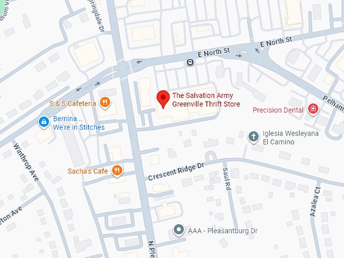 16. the salvation army greenville thrift store map