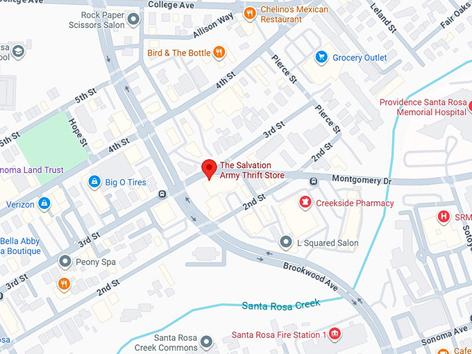 16. the salvation army thrift store (1020 3rd st) map