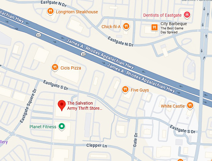 16. the salvation army thrift store cincinnati, oh map