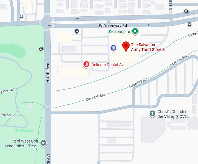 16. the salvation army thrift store & donation center (1849 w greenway rd) map