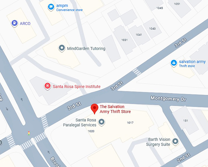 16. the salvation army thrift store map