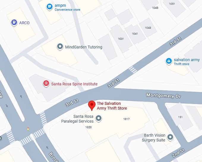 16. the salvation army thrift store map