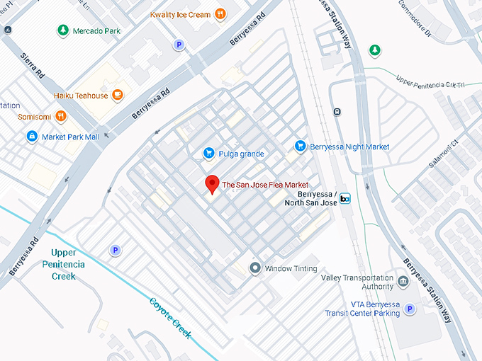 16. the san jose flea market map