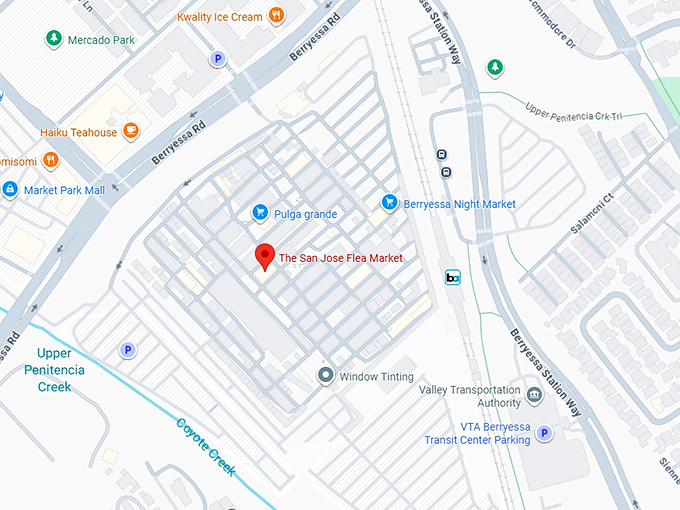 16. the san jose flea market map