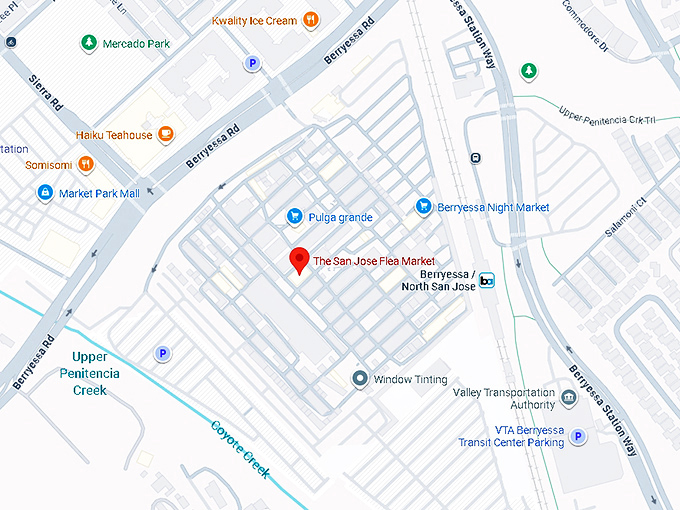 16. the san jose flea market map