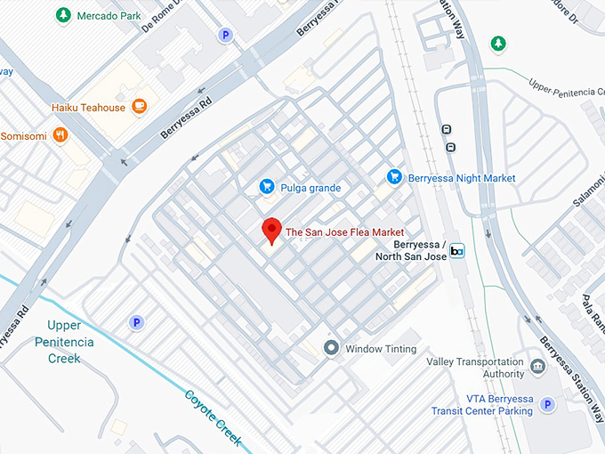 16. the san jose flea market map
