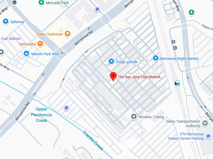 16. the san jose flea market map