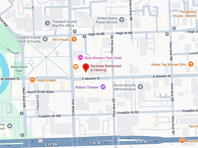 16. the saratoga restaurant map