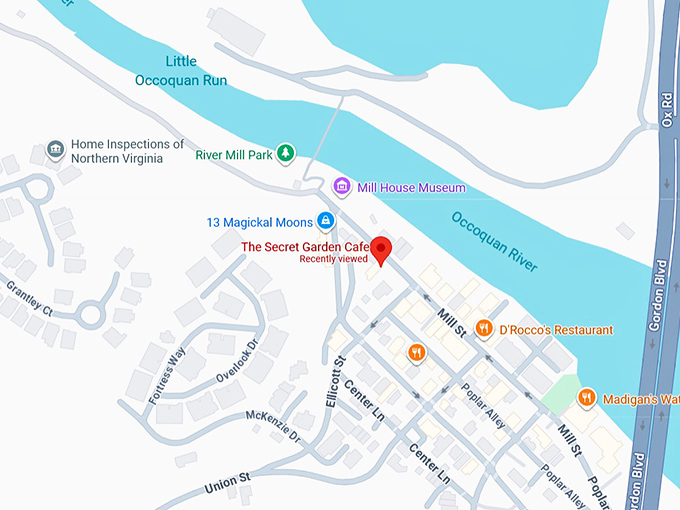 16. the secret garden cafe map