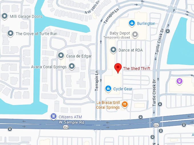 16. the shed thrift map