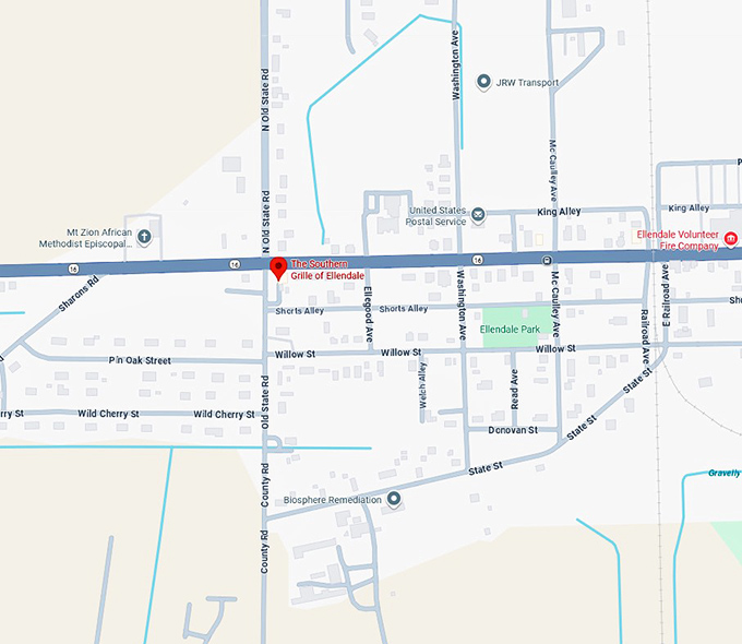 16. the southern grille of ellendale map