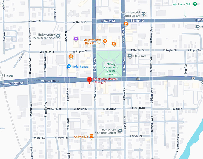 16. the spot restaurant sidney, oh map