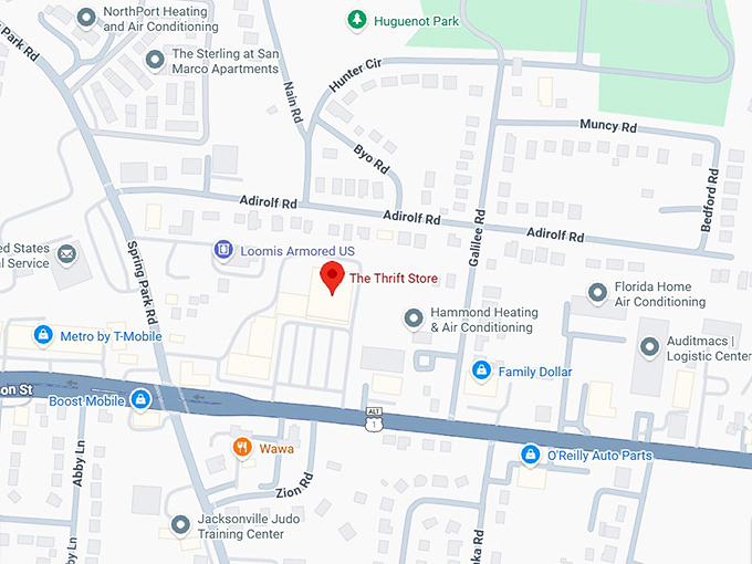 16. the thrift store map