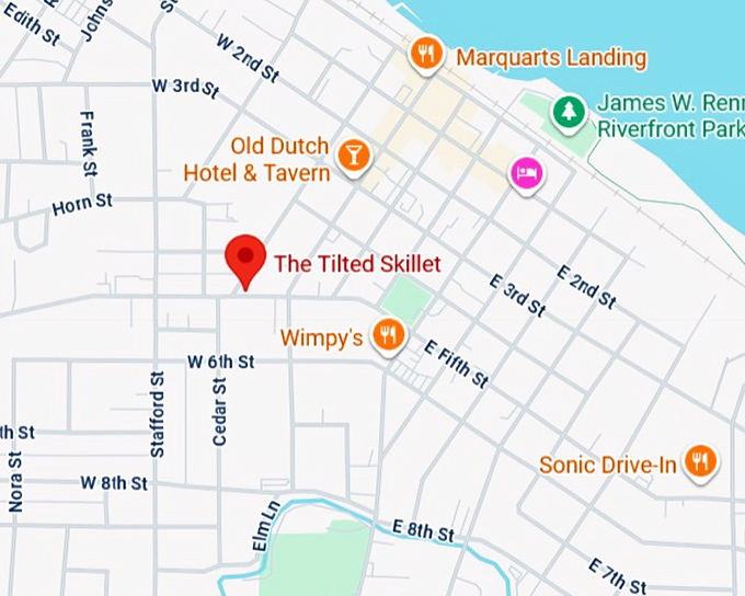16. the tilted skillet map