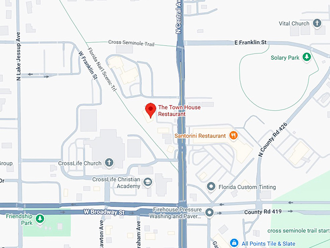 16. the town house restaurant map