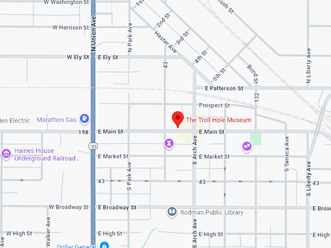 16. the troll hole museum map