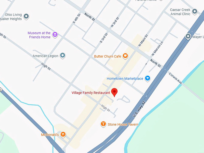 16. the village family restaurant map