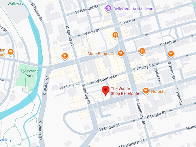 16. the waffle shop map