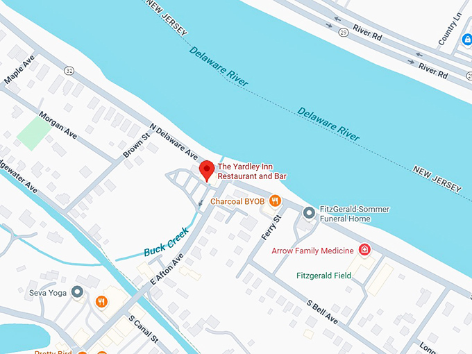 16. the yardley inn restaurant and bar map