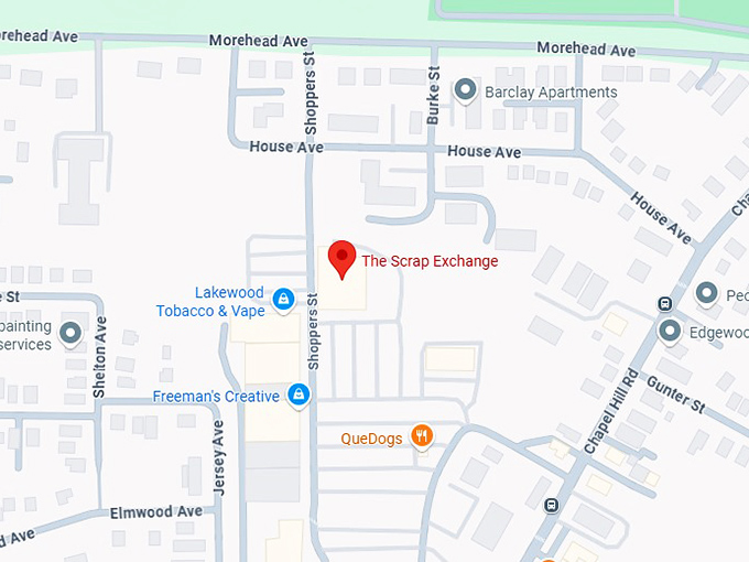 16. the scrap exchange durham map