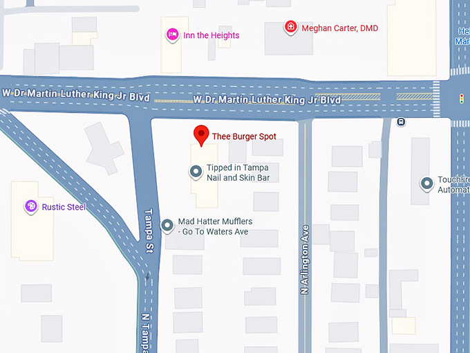 16. thee burger spot map