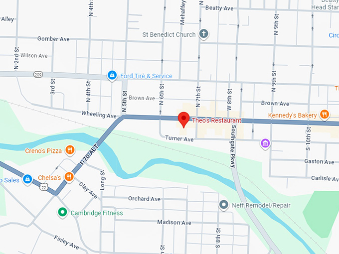 16. theo's restaurant map