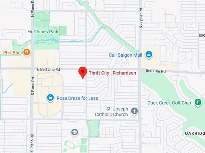 16. thrift city richardson map