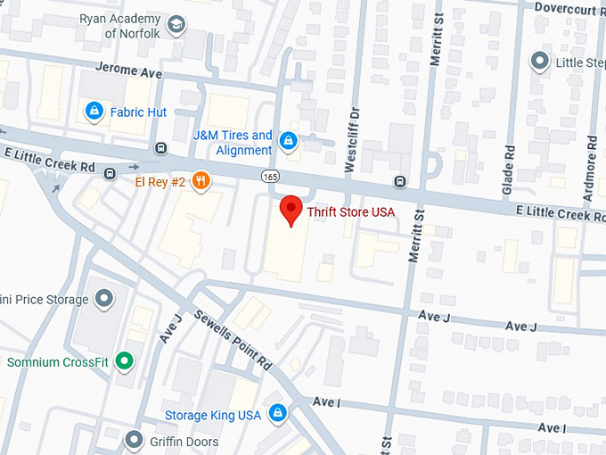 16. thrift store usa map