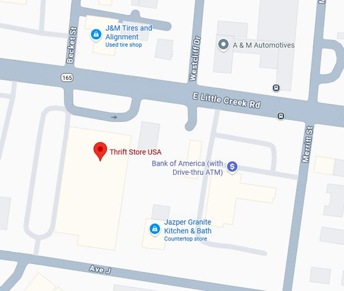 16. thrift store usa map