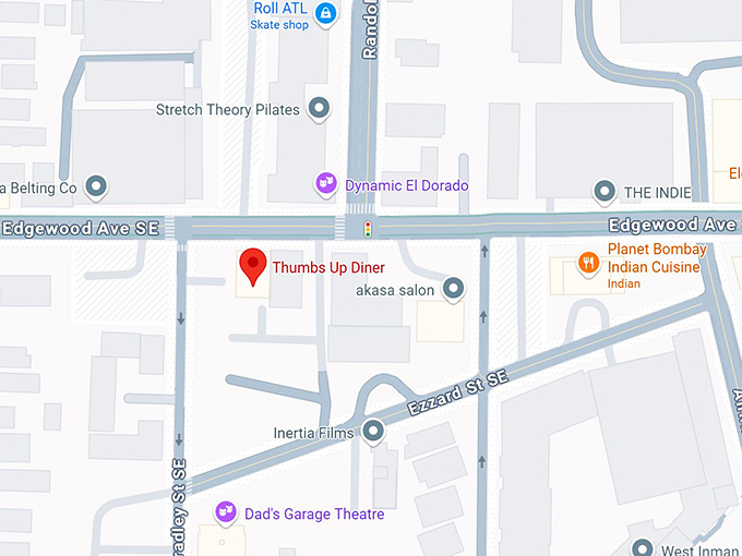 thumbs up diner (573 edgewood ave se) map