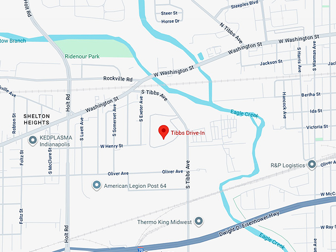 16. tibbs drive in map