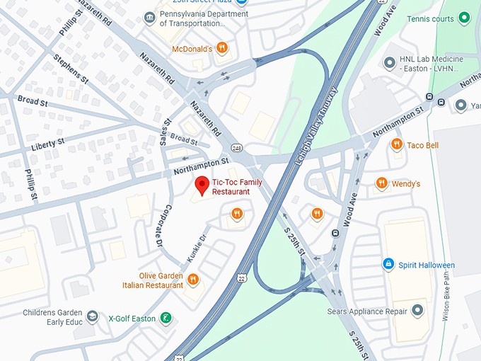 16. tic toc family restaurant map