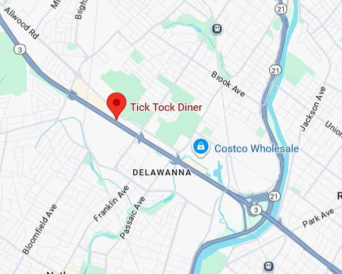 tick tock diner map