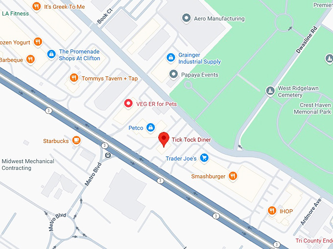 16. tick tock diner map