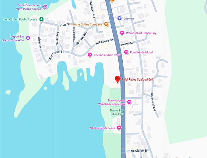 16. tidal raves seafood grill map