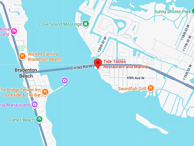 16. tide tables restaurant and marina map