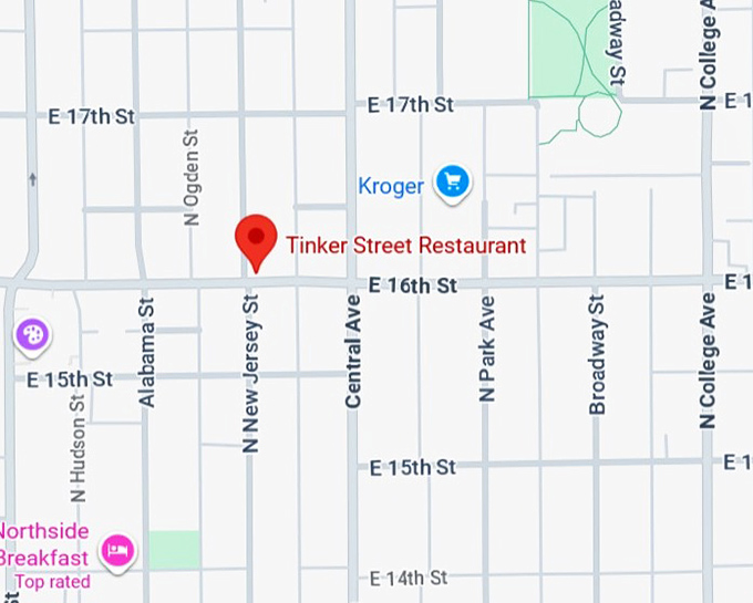 16. tinker street restaurant map