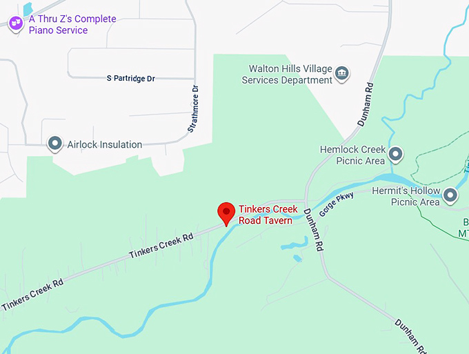 16. tinkers creek road tavern map