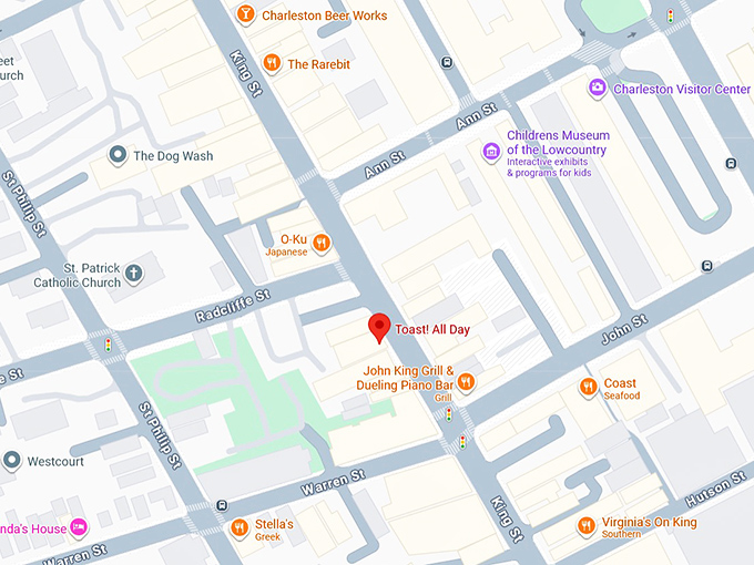 16. toast! all day (453 king st) map