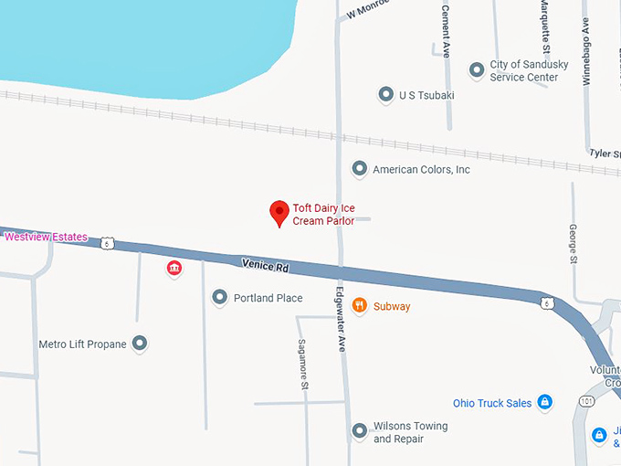 16. toft dairy ice cream parlor map