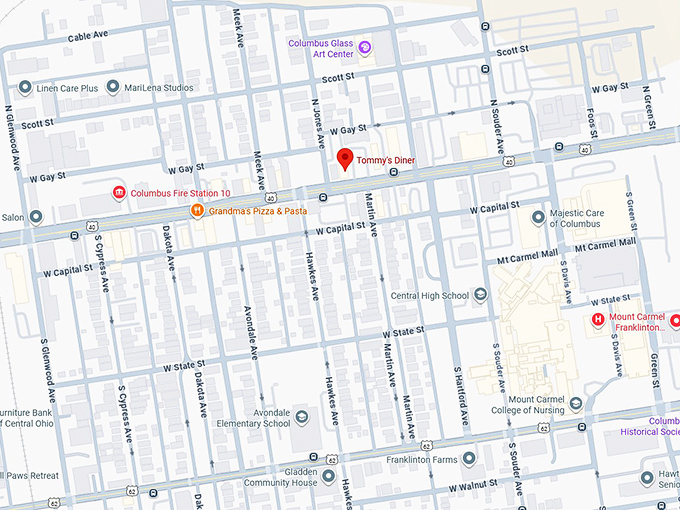 16. tommy's diner map