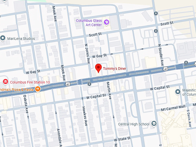 16. tommy's diner map