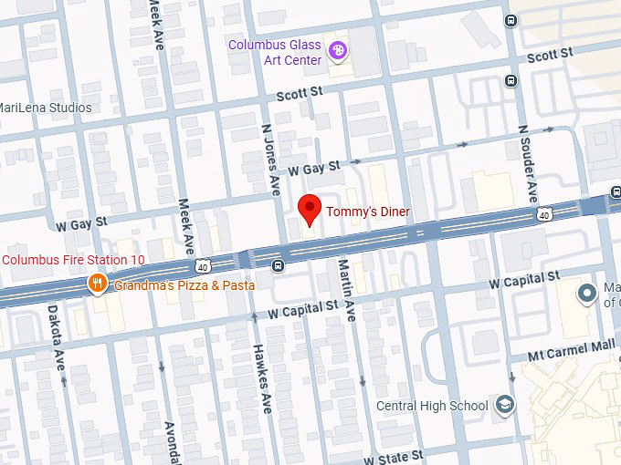 16. tommy&rsquo;s diner map